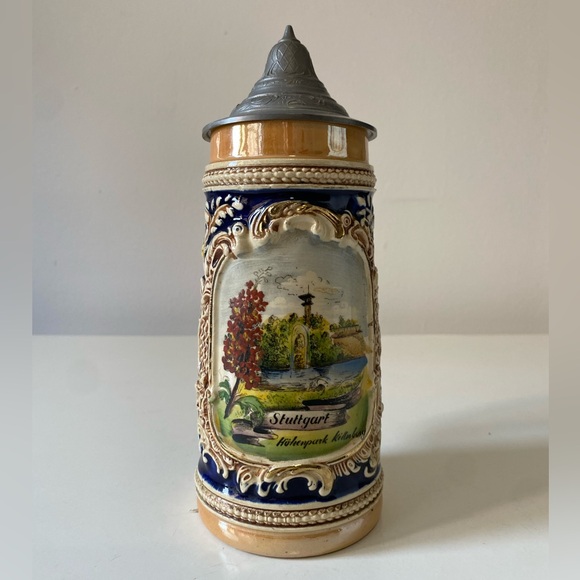 Gerz | Accents | Vintage Gerz German Beer Stein With Pewter Lid ...
